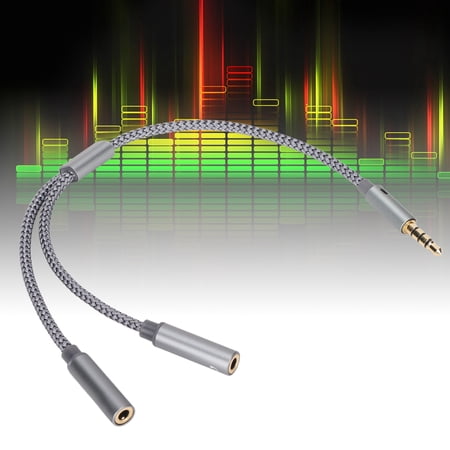 Gupbes Headphone Extension Cable 4 Pole Gold Plated Male To Two Female ...