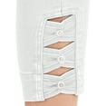 Collections Etc Elastic Waist Pull On Denim Capri Jean Pants With