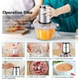Electric Food Chopper, AGPTEK 8.3-Cup Food Processor, 2L Glass Bowl Grinder for Meat, Vegetables ...