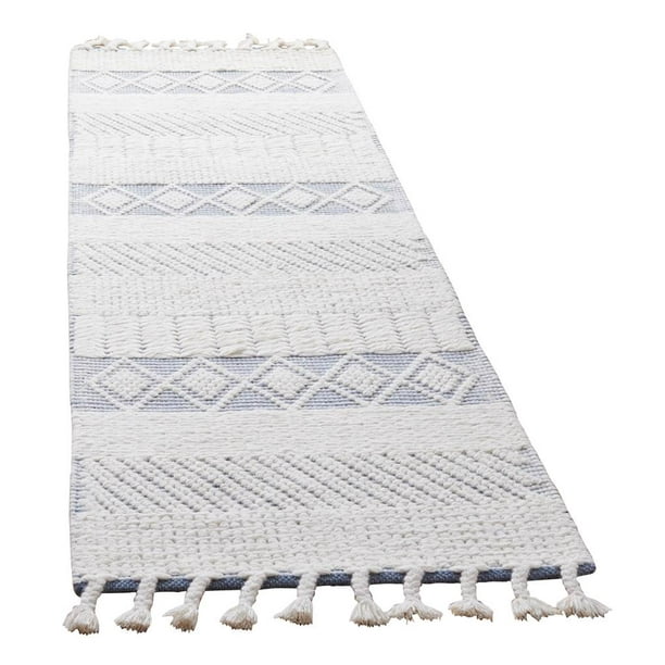 8 ft. Runner Rug in Ivory and Blue - Walmart.com - Walmart.com