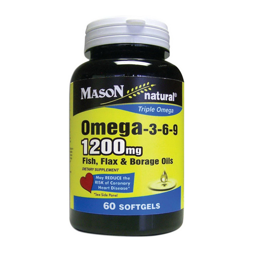 Mason Naturals Omega 3-6-9,Fish,Flax,Borage Oil Softgels, 60 Ea, 3 Pack ...