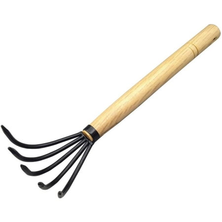 15" Gardener's Claw Rake with Wooden Handle for a Firm Grip - Japanese ...