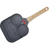 MLINS Grey Divided Skillet Pan with NonStick Coating for Outdoor Use ...