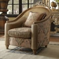 Traditional Antique Brown Chenille Carved Wood 3Pcs Sofa Set By Homey ...