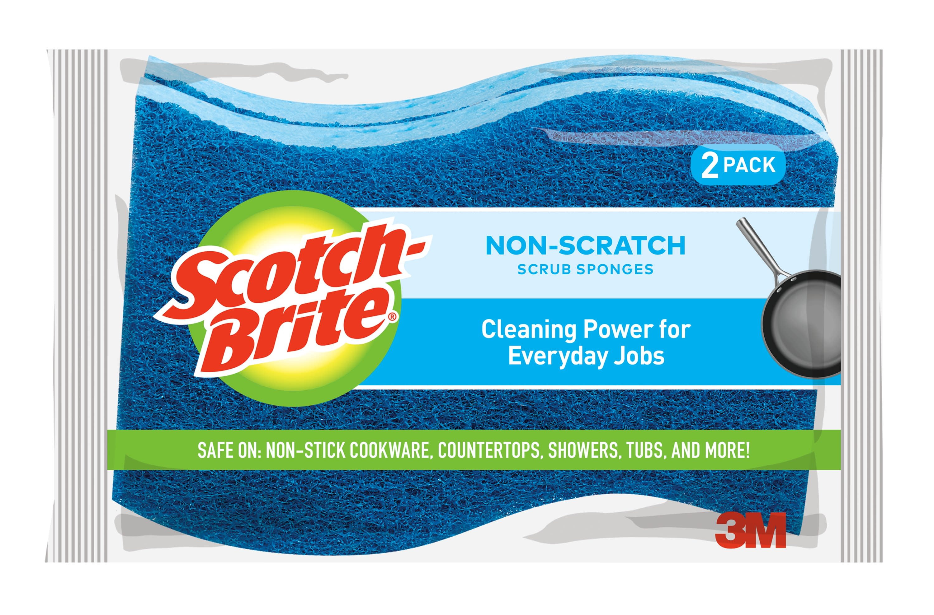 Scotch-Brite Non-Scratch Scrub Sponges, 2 Sponges – Walmart Inventory ...