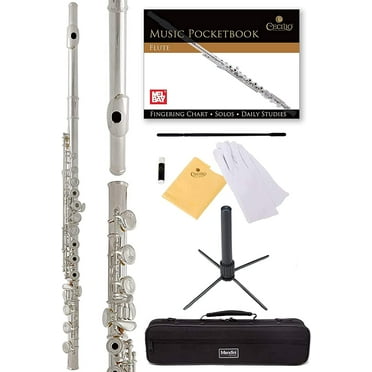 Stagg Flute with B-Foot Joint, Open Holes, In-Line G and French Style ...