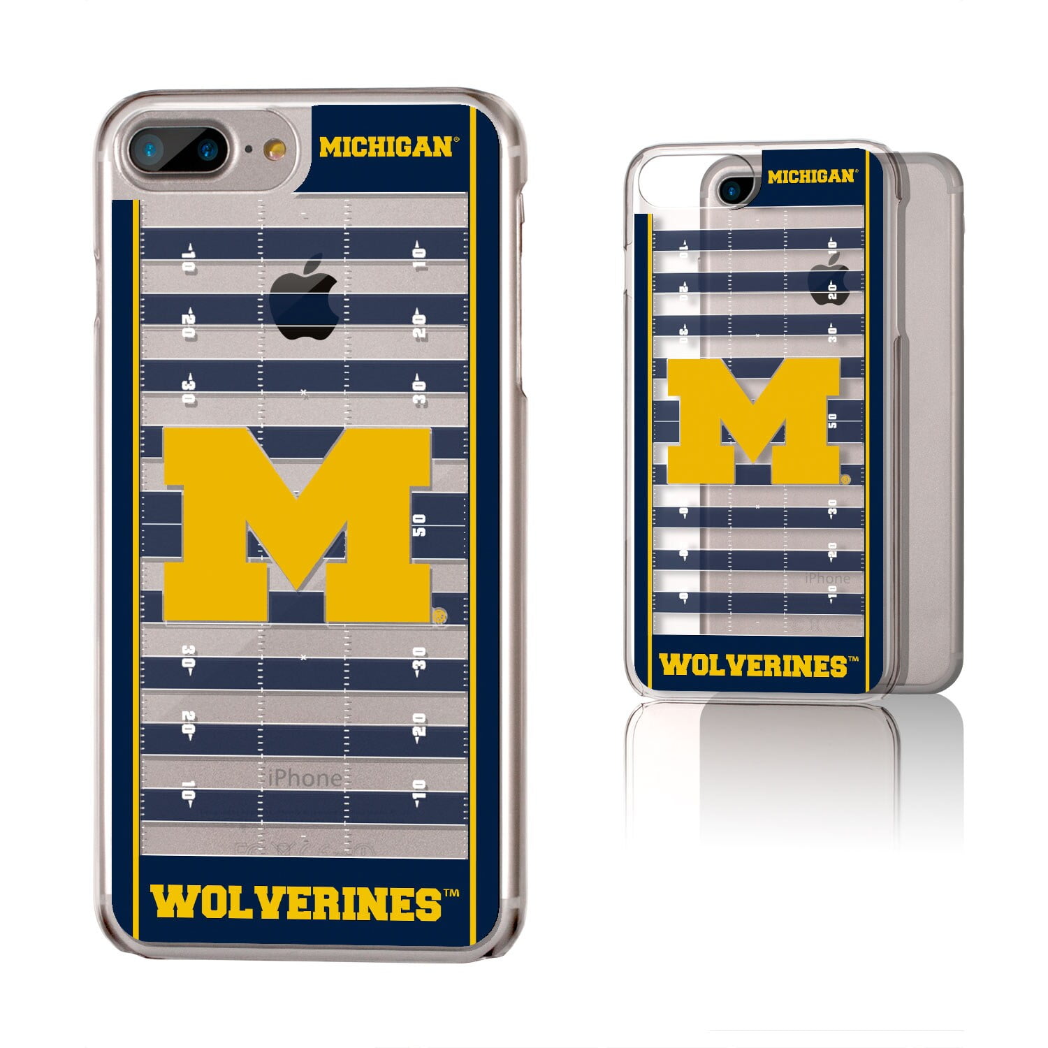 Michigan Wolverines iPhone Clear Football Field Design Case - Walmart.com