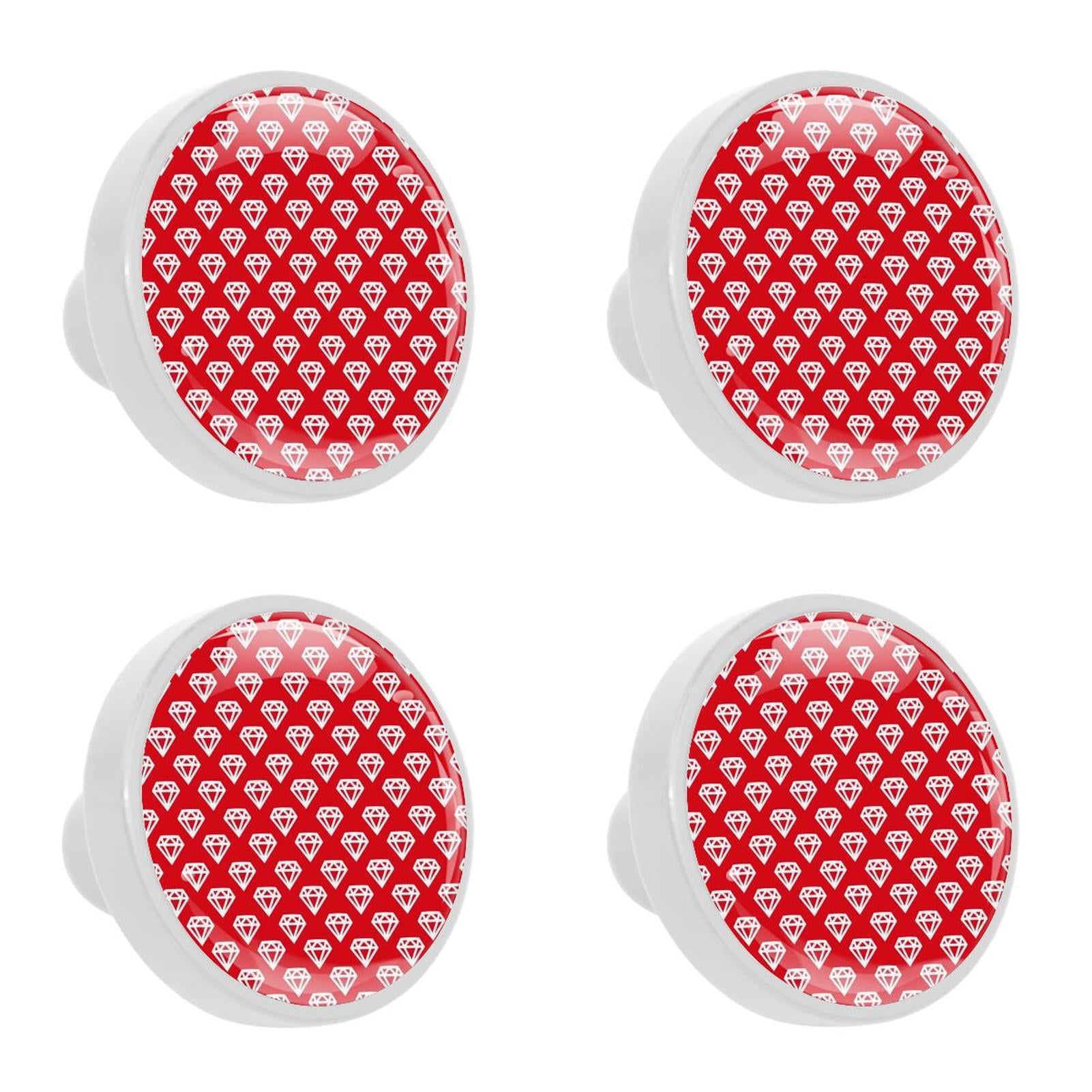 4 Pcs Diamond Knobs for Kitchen Cabinet Cupboard Dresser Bookcase ...