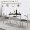 31.5" Drop Leaf Dining Table Set for 2, 3 Pieces Dining Table with ...