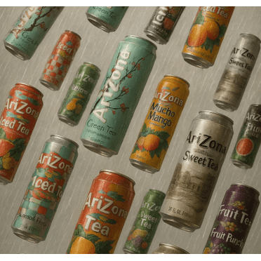 AriZona Iced Tea with Peach, Real Brewed, 23 fl oz Cans, Pack of 12 ...