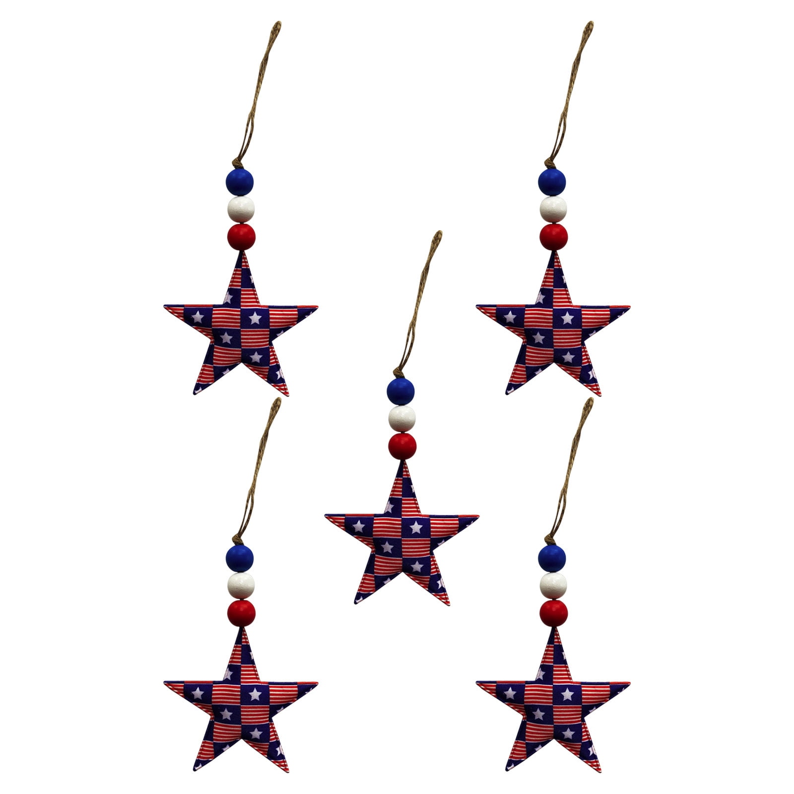 Fridja 5 Pieces Patriotic Day Independence Day Labor Day Hanging Star ...