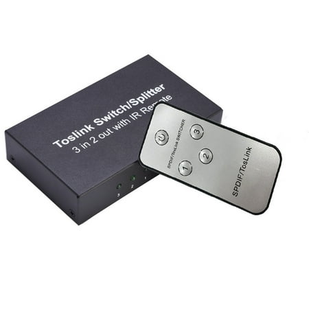 3 In 2 Out Toslink Cable Switch Splitter control Toslink splitter ...