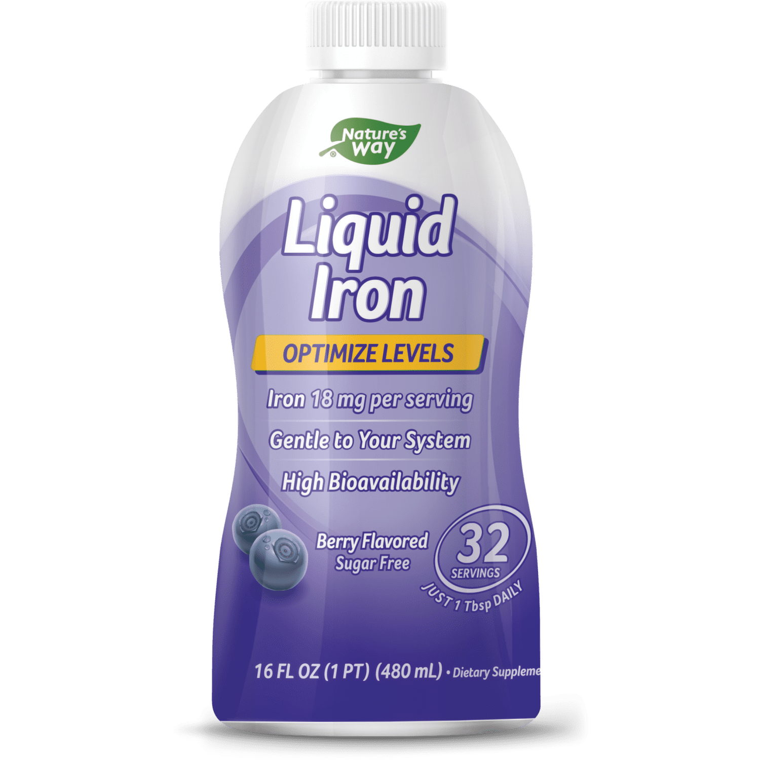 Nature's Way Wellesse Liquid Iron, 16 Fl. Oz, Berry Flavored - Walmart.com