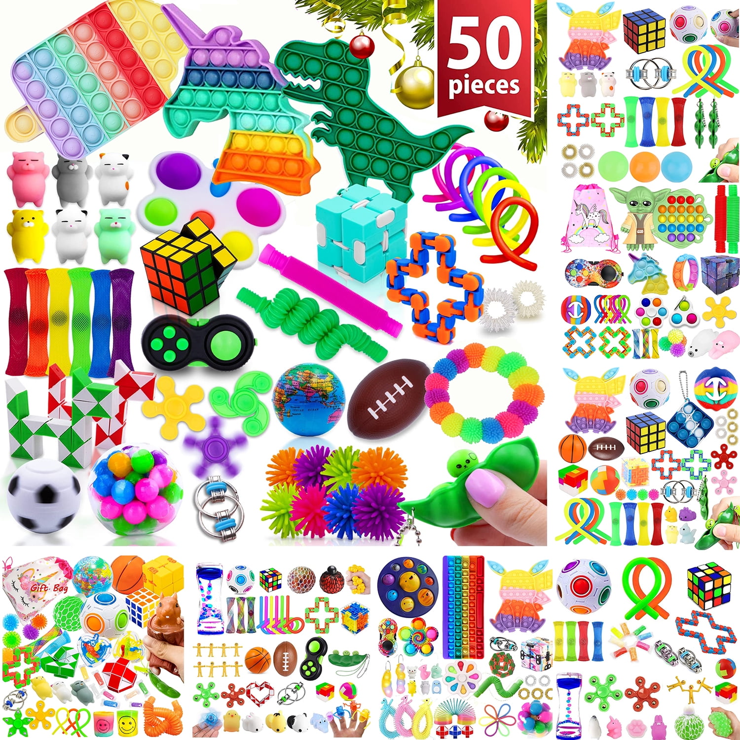 50 Pack Sensory Fidget Toys Pack Figit Package Bundle Figetget Toys Set ...