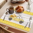 Bee Trucks Cotton Linen Placemats Set of 1, Sweet Honey Bee Daisy ...