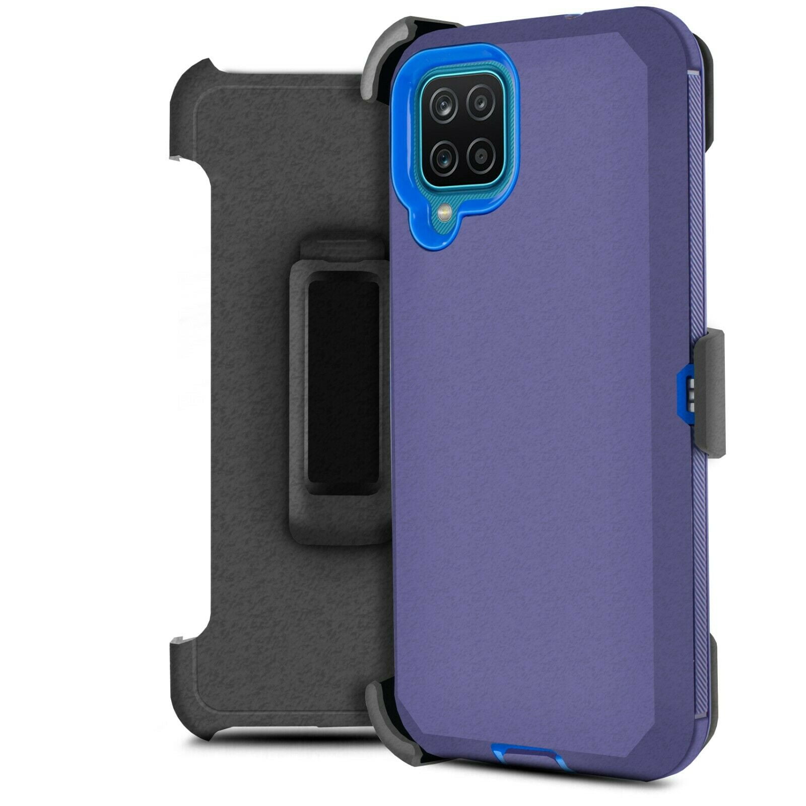 for Samsung Galaxy A12 Phone Case Dual Layer Full-Body Rugged Clear ...