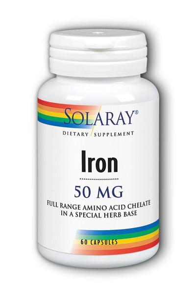 Solaray Iron 50 mg – 60 Capsules