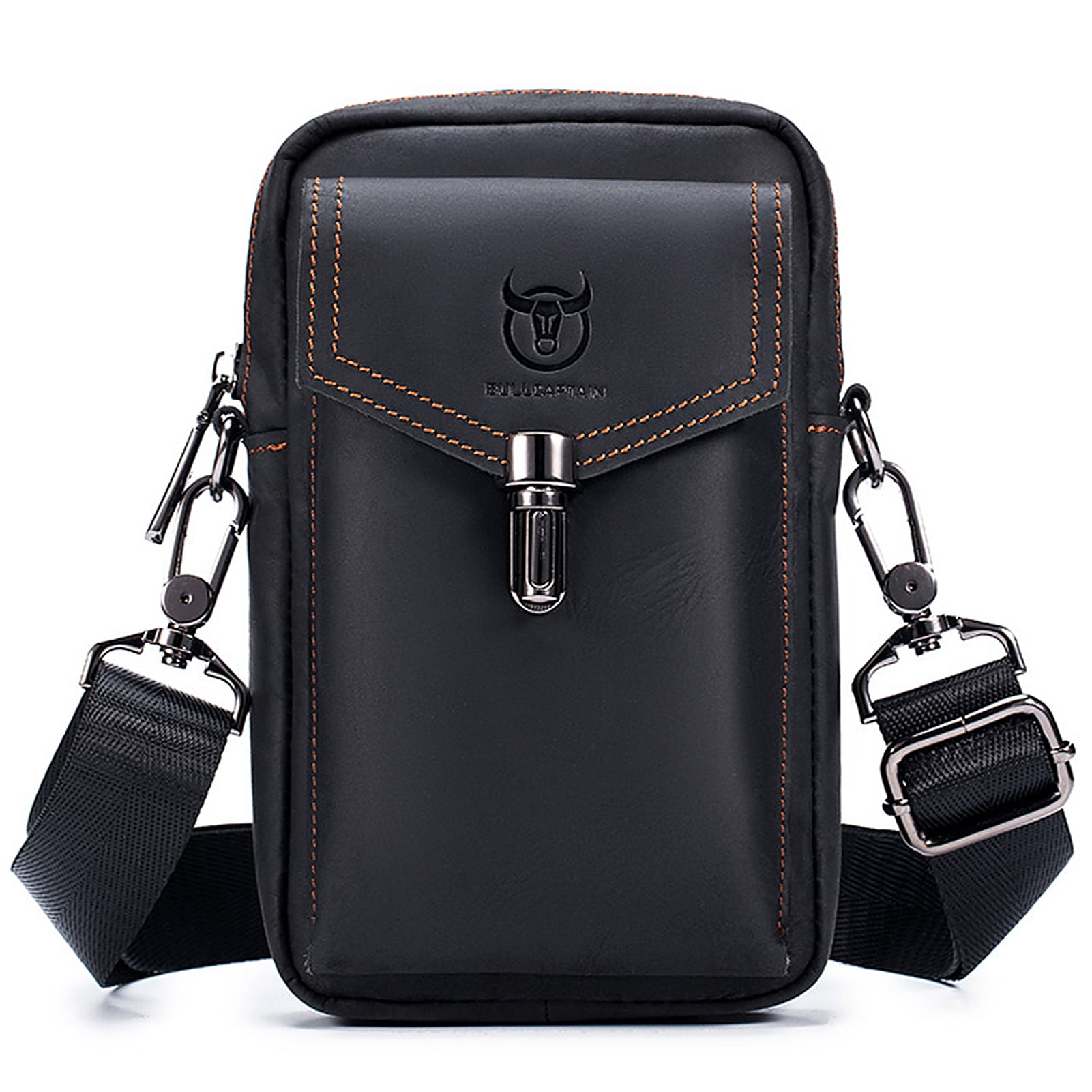 Click here for Pangjifa Men Leather Belt Bag Travel Messenger Cro... prices