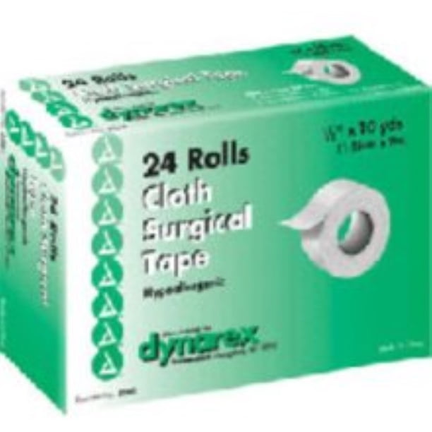 Dynarex Cloth Surgical Tape 0.5"X10 YD, 24 Rolls - Walmart.com ...