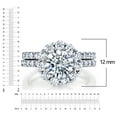 Metal Masters 3.25Ct Round Moissanite Crown Halo Bridal Set, 18K Over ...