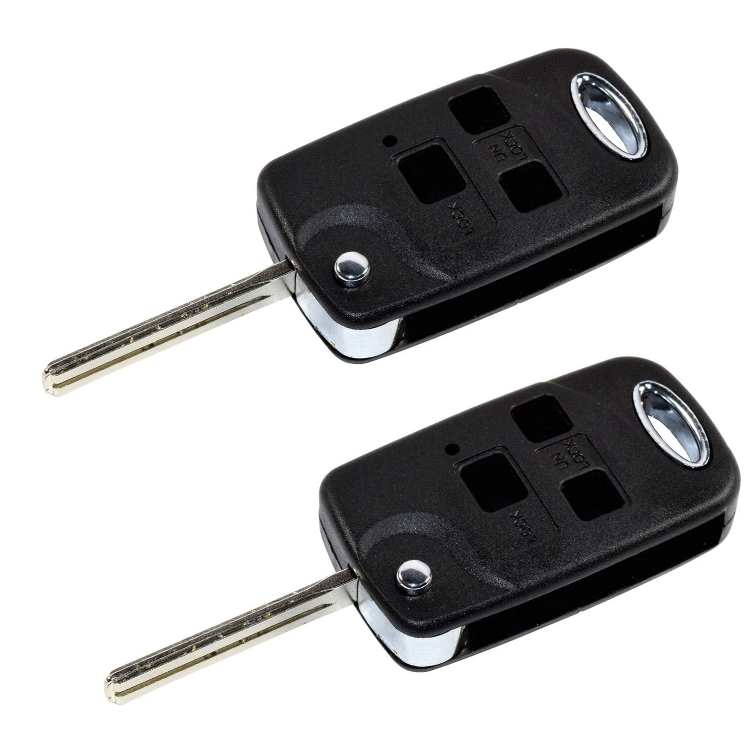 HQRP 2-Pack Upgrade Remote Flip Folding Key Fob Shell Case Keyless ...