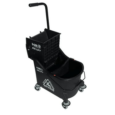 Genuine Joe Splash Guard Mop Bucket and Wringer with Wheels, 6.5 Gallon ...