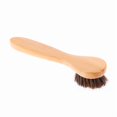 Long-handled Horse Hair Cleaning Brush Round Head Solid Wood Small Face ...