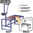 Goat Milking Stand with Feed Bin, 400LB Heavy Duty Goat Stand for Hoof ...