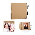 ANXPTIME 60 Pages Photo Album Kraft Paper Memory Photograph Book ...