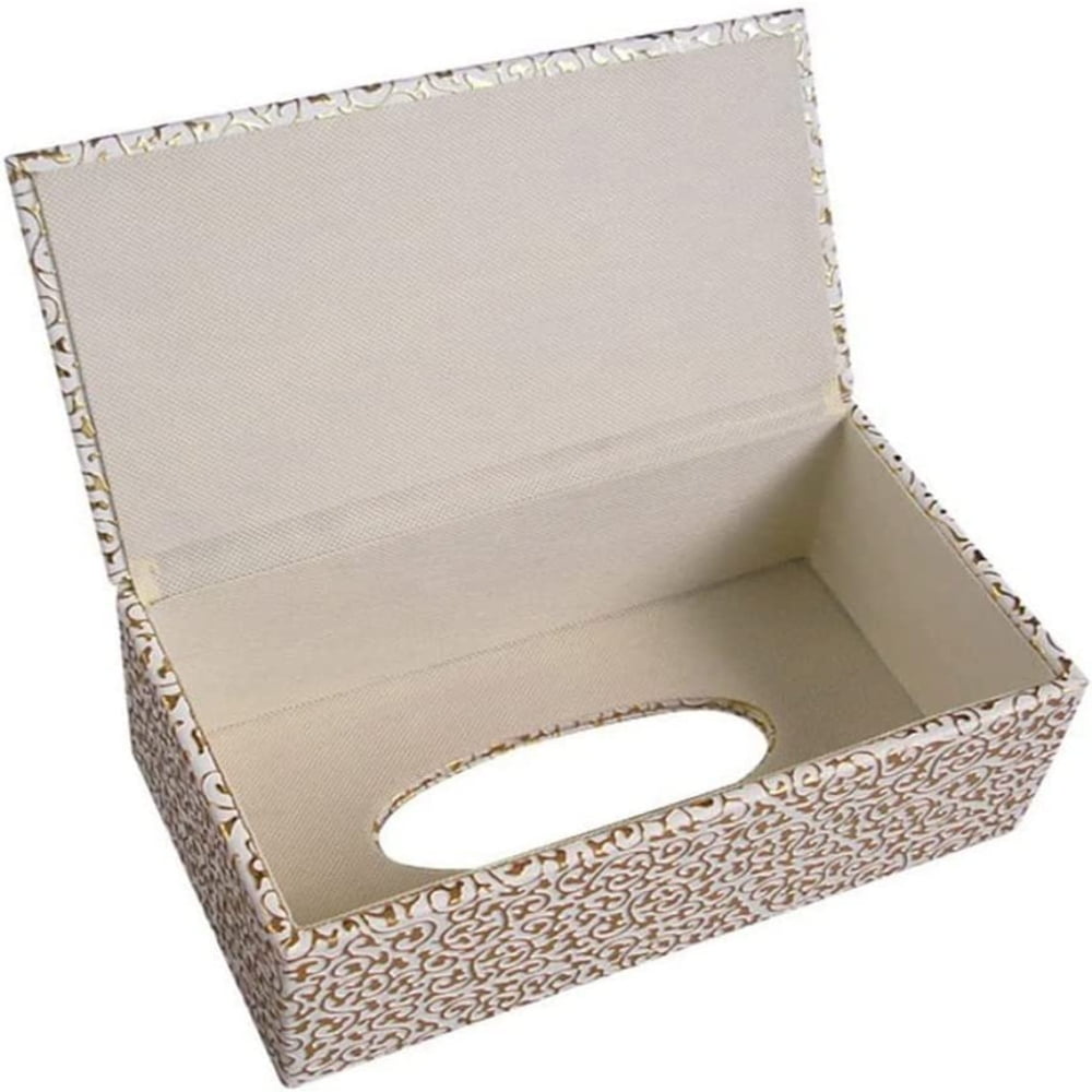 Rectangular PU Leather Facial Tissue Box Table Decoration Stable ...