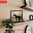 2D Flat, 1Pc Frame Sign Black Horse Vintage Wall Art Paintings Ideal ...