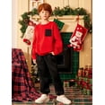 Arshiner Boy 2Pcs Fall Winter Clothes Color Block Crewneck Sweatshirt ...