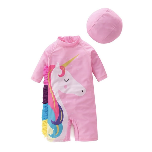 Kid Girls Chic Rash Guard Swimsuit Pool Party Swim Wear Beach Bathing ...