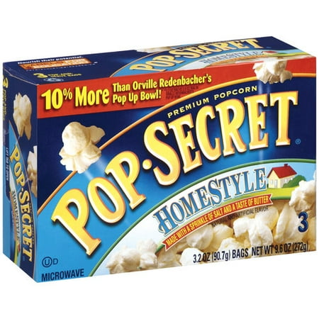 Pop Secret Premium Homestyle Popcorn, 3.2 oz, 3 ct - Walmart.com