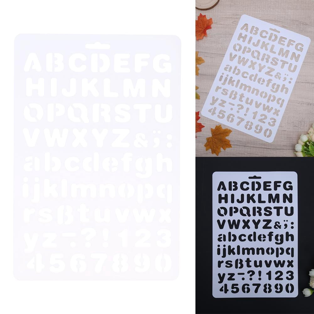 Plantilla Letras Stencil Letra Alfabeto Stencils Pintura Papel Arte ...