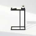 Furinno C-Shaped Side Table, End Table for Couch, Sofa & Bed with Metal ...