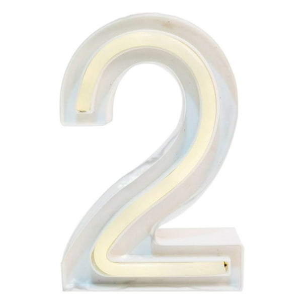 Número de Números iluminados Letrero de Luz LED Independiente para 2 ...