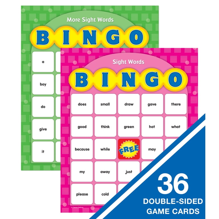 Sight Word Bingo using Dolch Words (free printable) - The Activity Mom🐖 ...