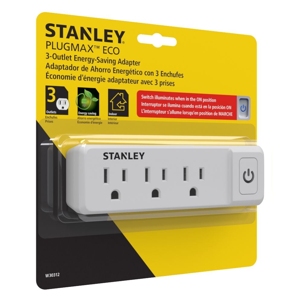 Click here for Stanley Plugmax Eco 3-Outlet Adapter With Light Up... prices