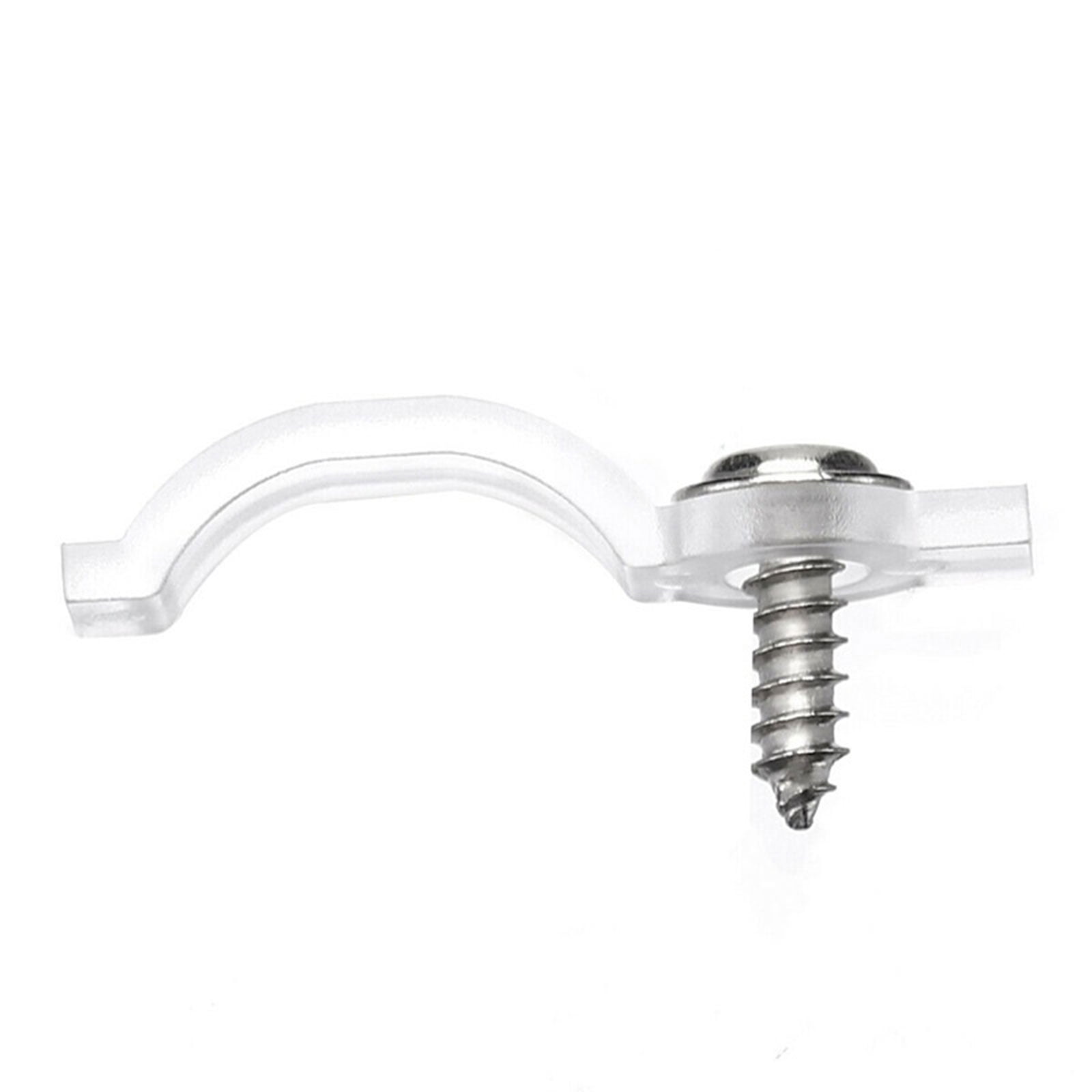 100 Pieces One-Side Fixing Clips LED Strip Light Mounting Brackets Tape ...