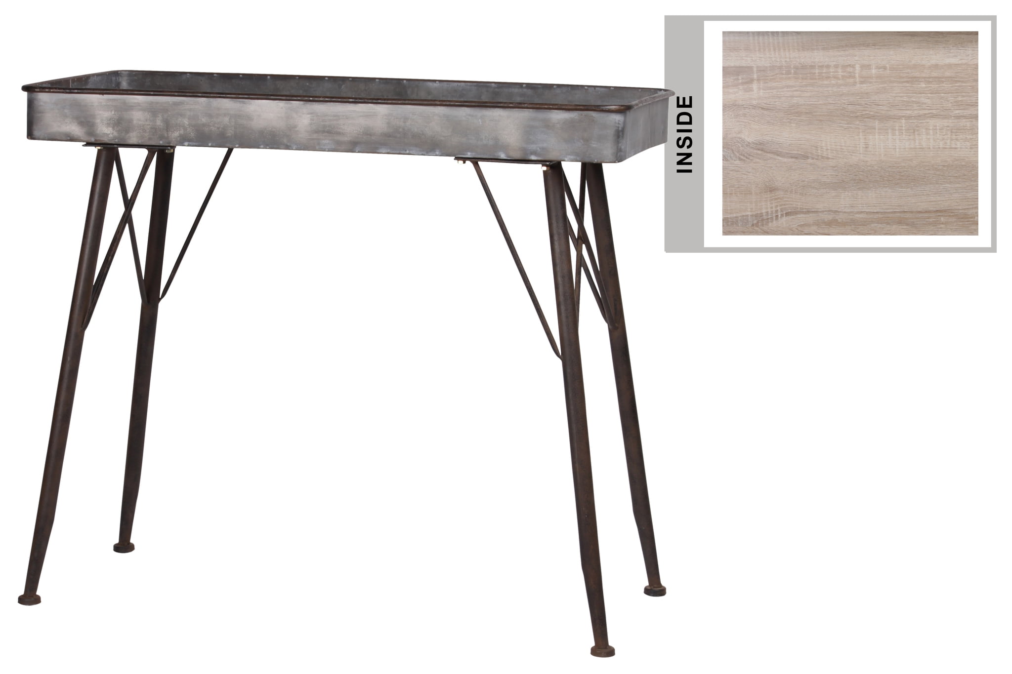 Galvanized Metal Top Table