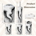 Bathroom Accessory Set 6 Piece with Black White Abstract Fluid Marble ...