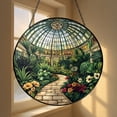 Botanical Greenhouse Garden Stained Glass Style Suncatcher Window ...