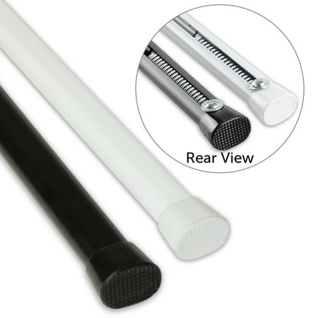 7/16" Dia Adjustable 22" to 36" Oval Spring Tension Rod - White ...
