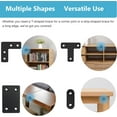 22 Pack Straight Brace Stainless Steel Black Flat Brace Straight Corner ...