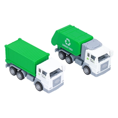 Gupbes Sanitation Vehicle Set,2 Pcs Children Garbage Truck Model ...