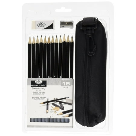 ArtMate Clamshell Sketching Pencil Set with Case - 15 Piece Drawing Kit ...