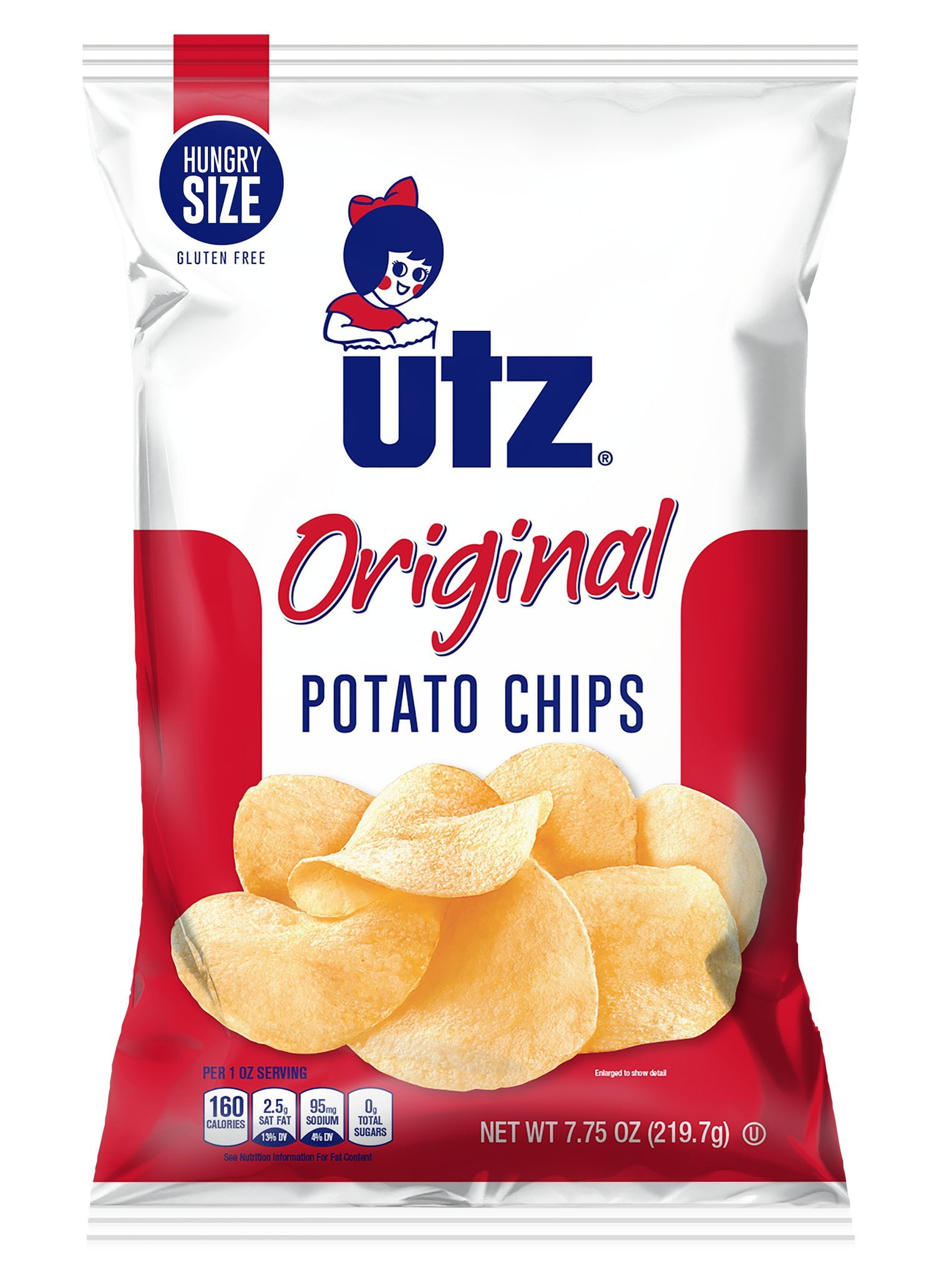 Buy Utz Quality Foods Original Potato Chips 7.75 Ounce Hungry Size Bag ...
