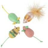SmartyKat Skitter Mice Spring Plush Mice & Bunny Cat Toys with Pure ...