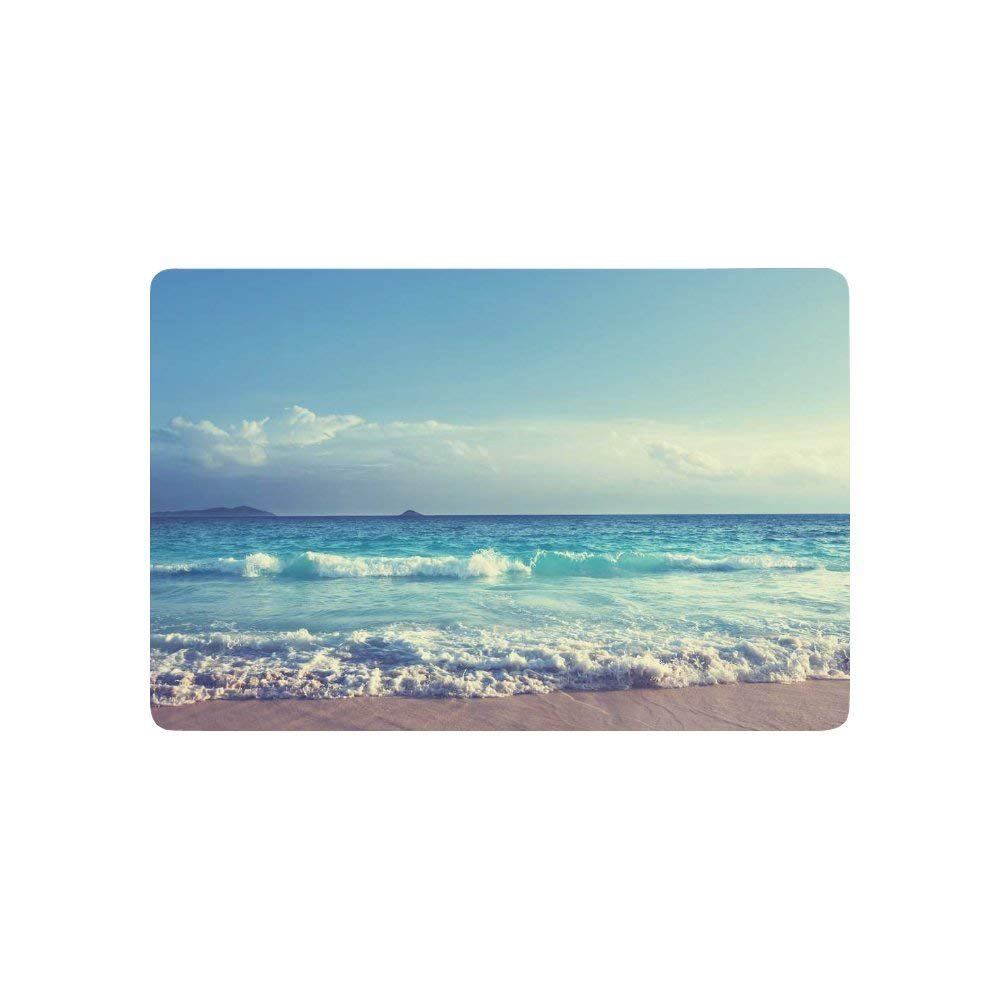 CADecor Blue Sea Ocean Wave Door Mat Home Decor, Summer Nautical Beach ...
